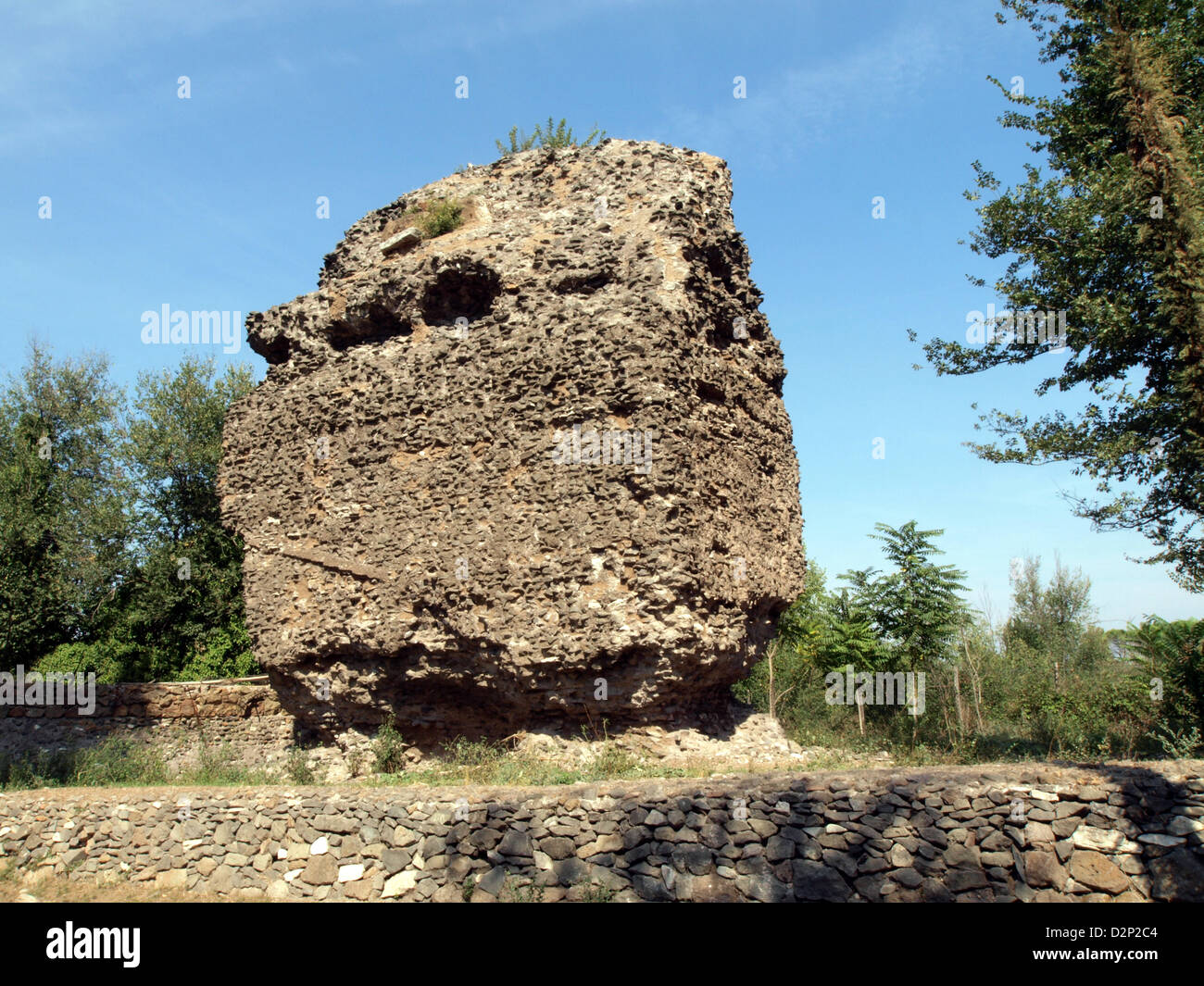 The Mausoleum of Cecilia Metella, an ancient Roman tomb, located on the ...