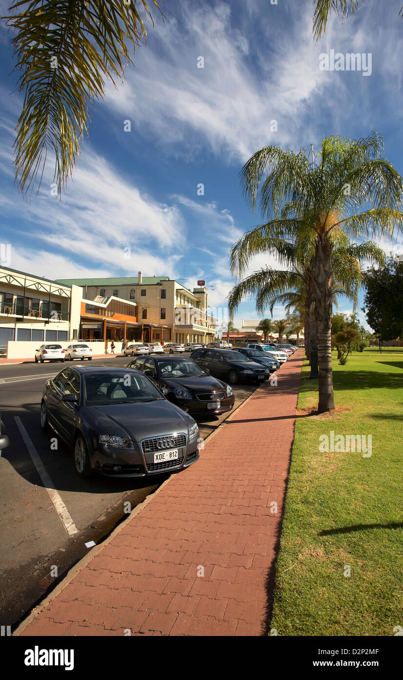 The main street of the Riverland town of Renmark in South Australia ...