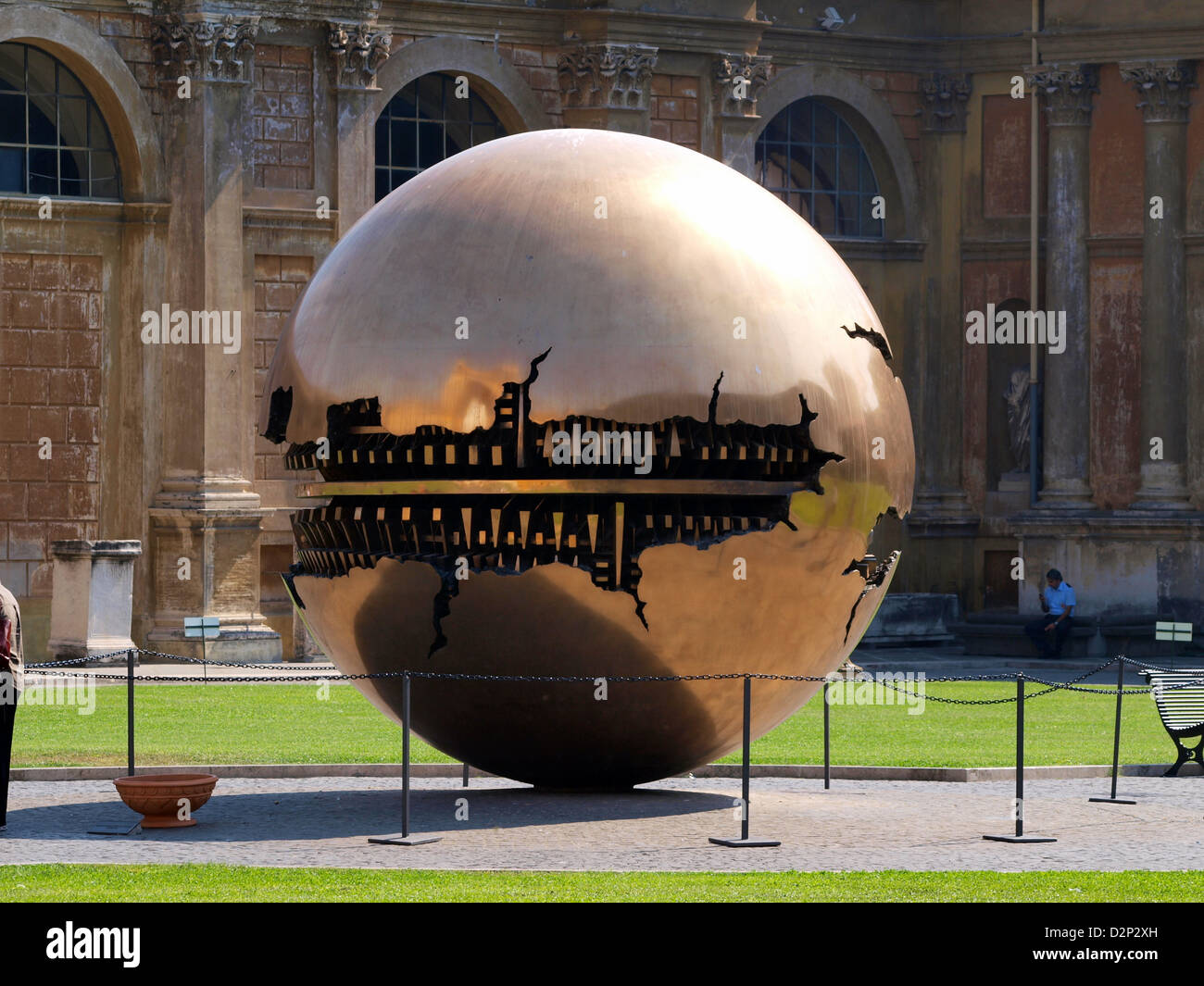 The Pigna Courtyard of the Vatican Museums, a renowned area within ...