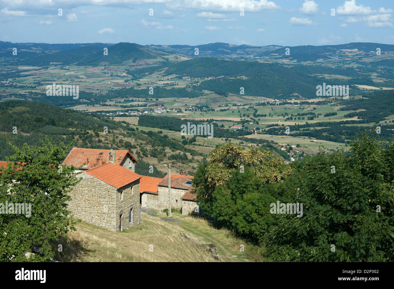 ALLIER RIVER VALLEY ABOVE LANGEAC HAUT LOIRE AUVERGNE FRANCE Stock ...