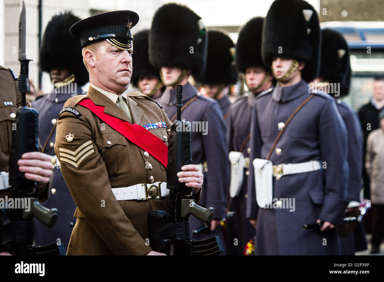 Aberystwyth, Wales, UK. 30th January 2013. Soldiers from the Prince of ...