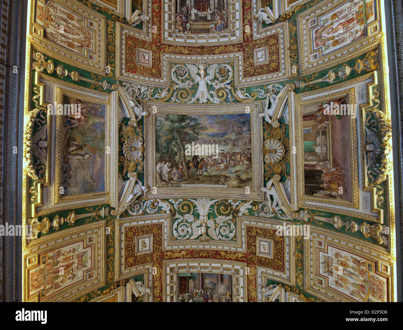A statue of the Pigna, a large bronze pinecone sculpture located in the ...
