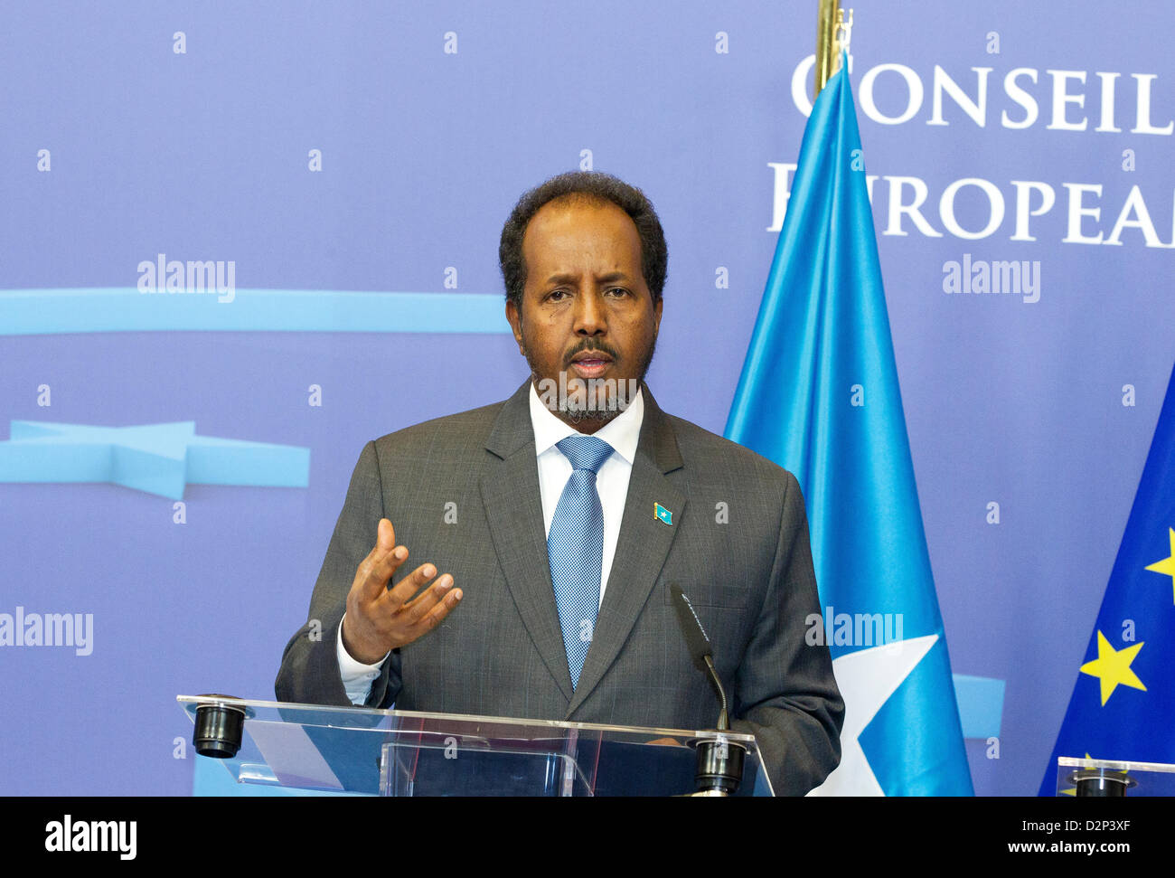President Somalia Hassan Sheikh Mohamud mohamoud Stock Photo - Alamy