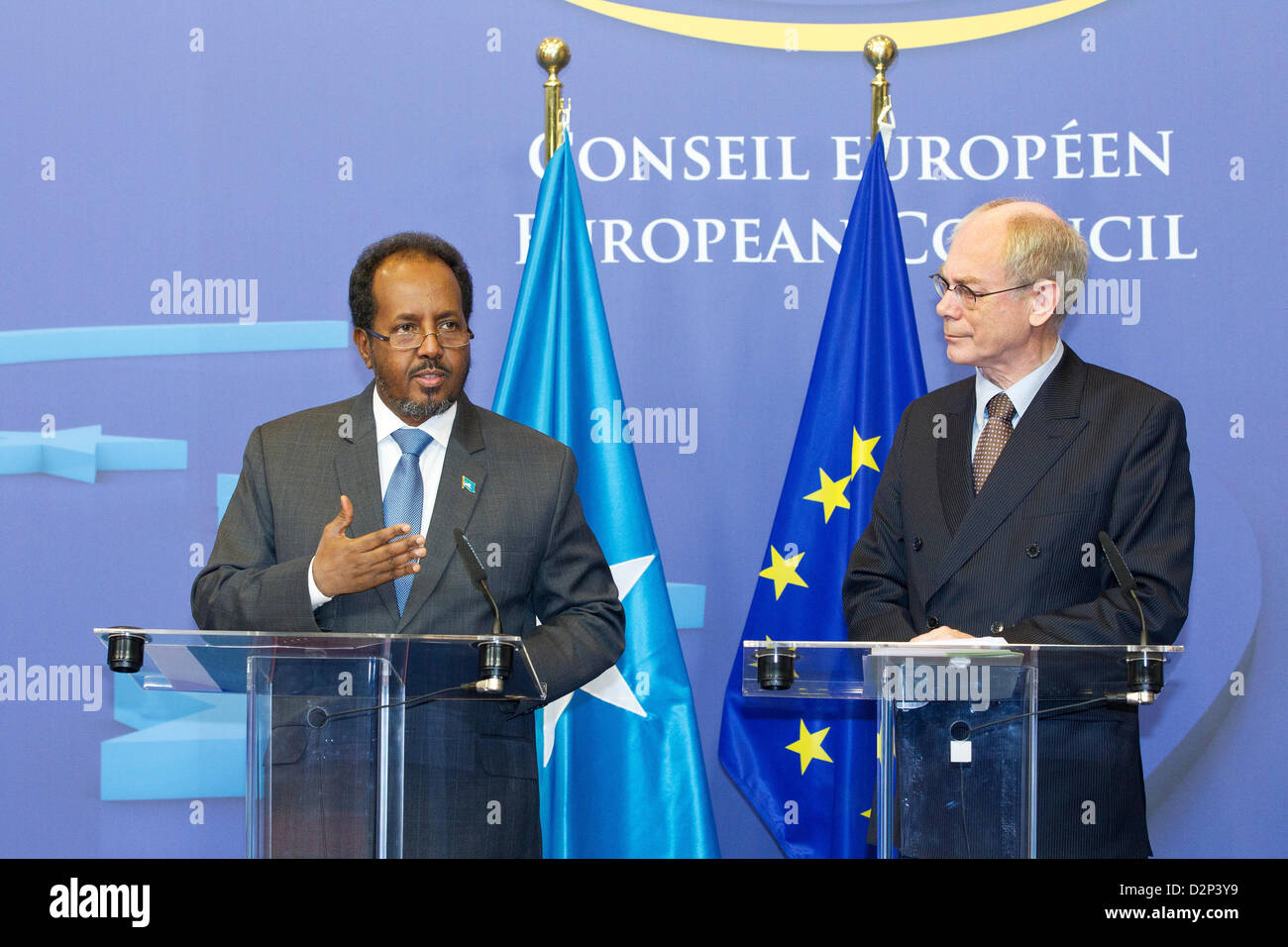 President of Somalia, Hassan Sheikh Mohamoud Stock Photo - Alamy