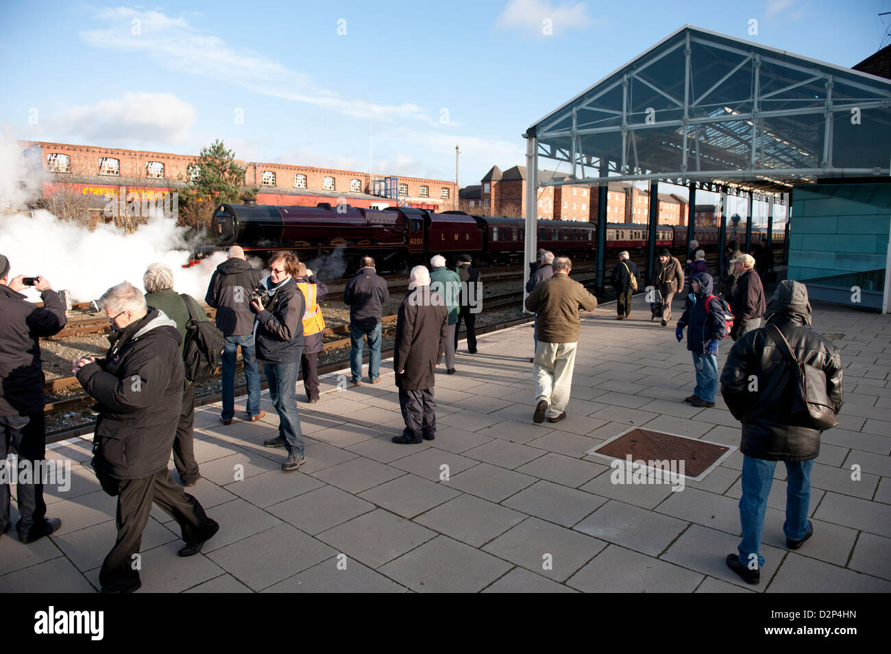 Chester Railway Station with steam train in the background Stock Photo ...