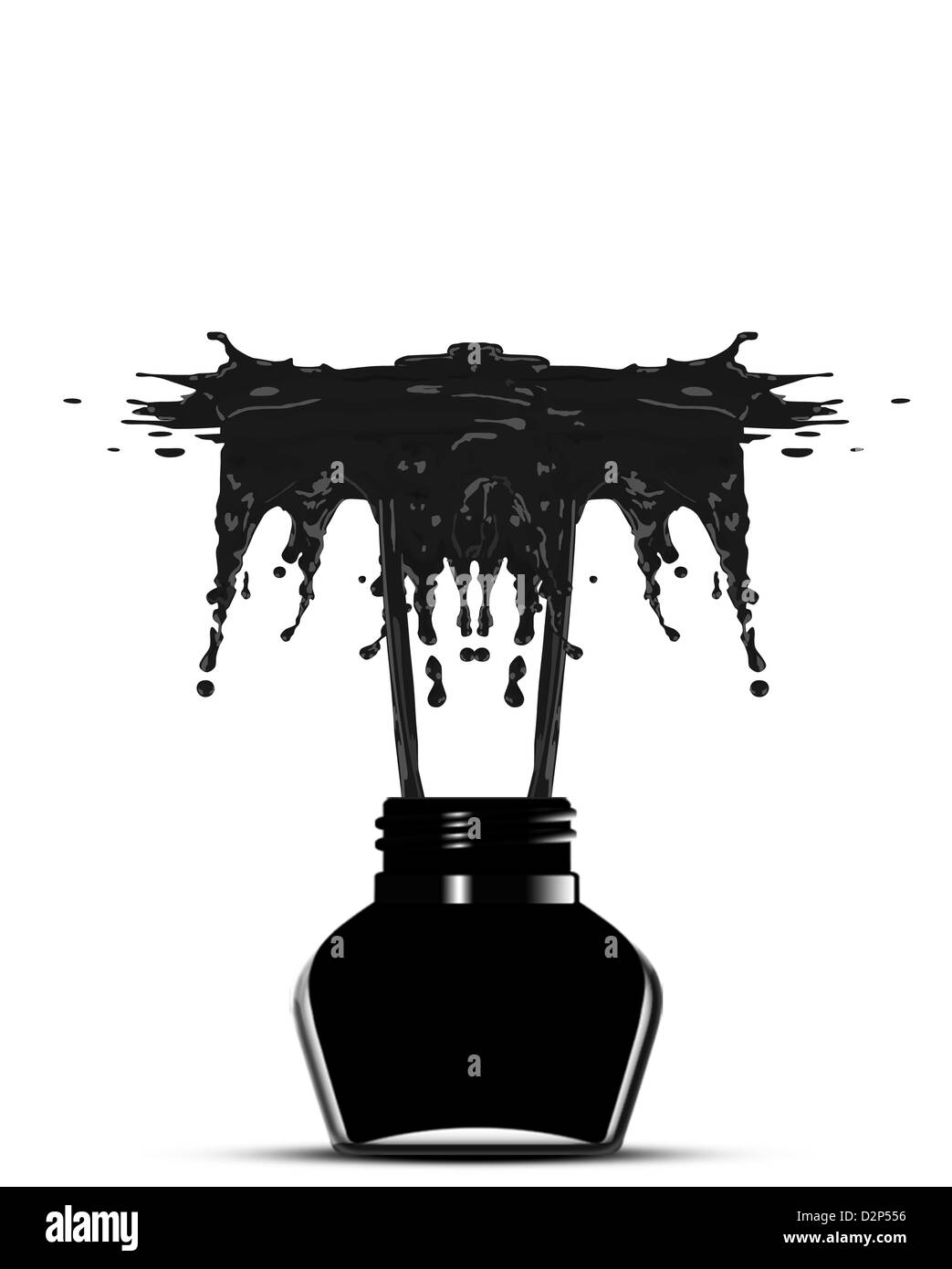 black ink isolated on white background Stock Photo - Alamy