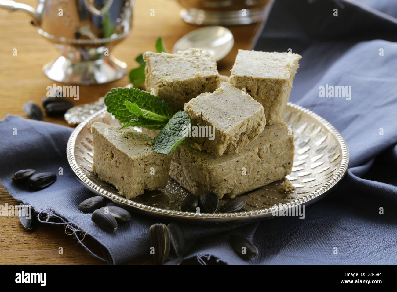 Traditional oriental dessert of sunflower seeds - halva Stock Photo - Alamy