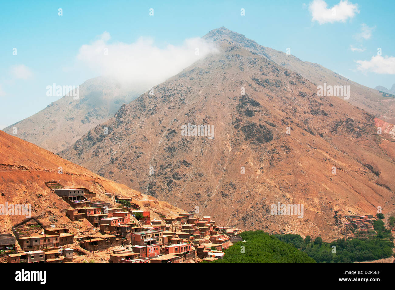 The peaks of the Middle Atlas mountain range in Morocco shrouded in ...