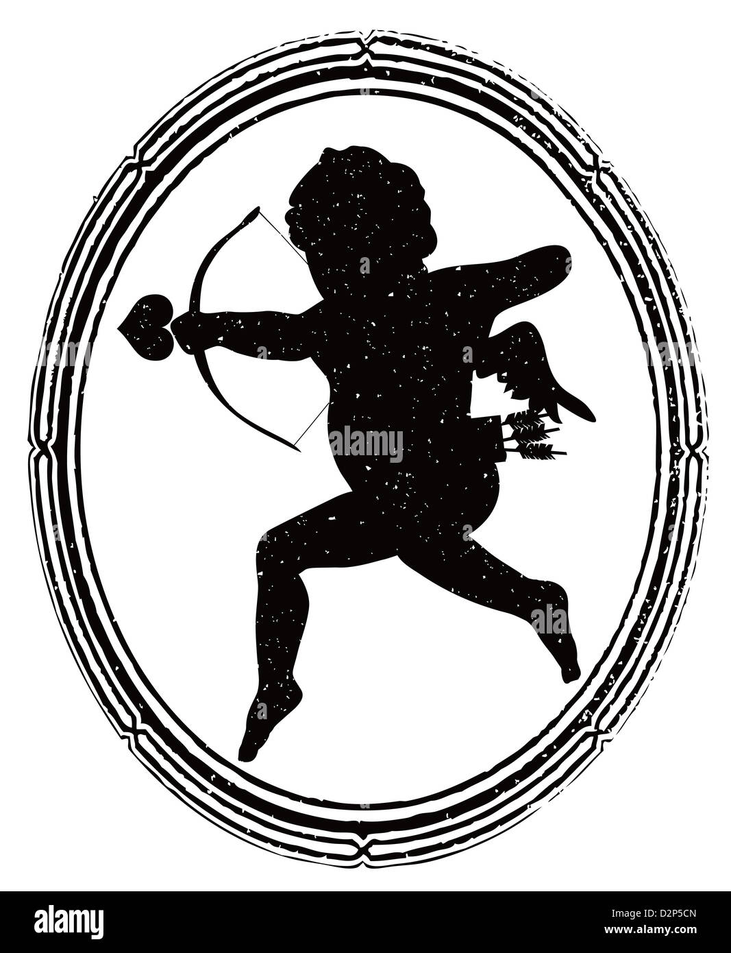 Cupid silhouette hi-res stock photography and images - Alamy