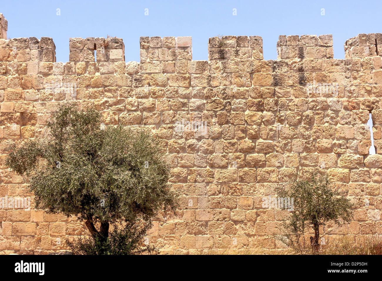 City wall of stone from the Middle Ages Stock Photo - Alamy