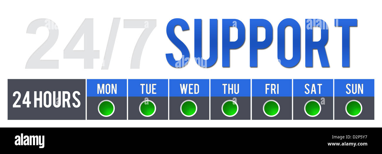 24 7 Support Stock Photo - Alamy