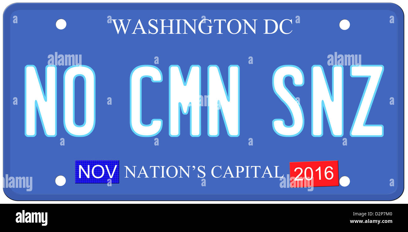 Washington dc license plate hi-res stock photography and images - Alamy