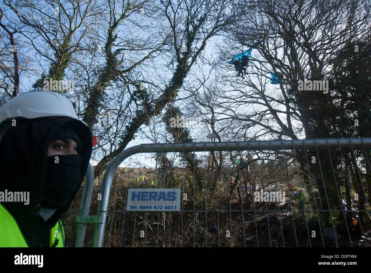 the last protestors are removed from the trees at the decoy pond Combe ...