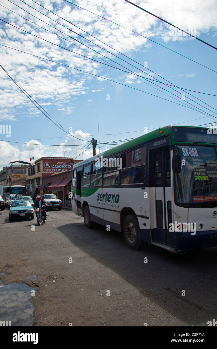 Sertexa Bus in Oaxaca - Mexico Stock Photo - Alamy