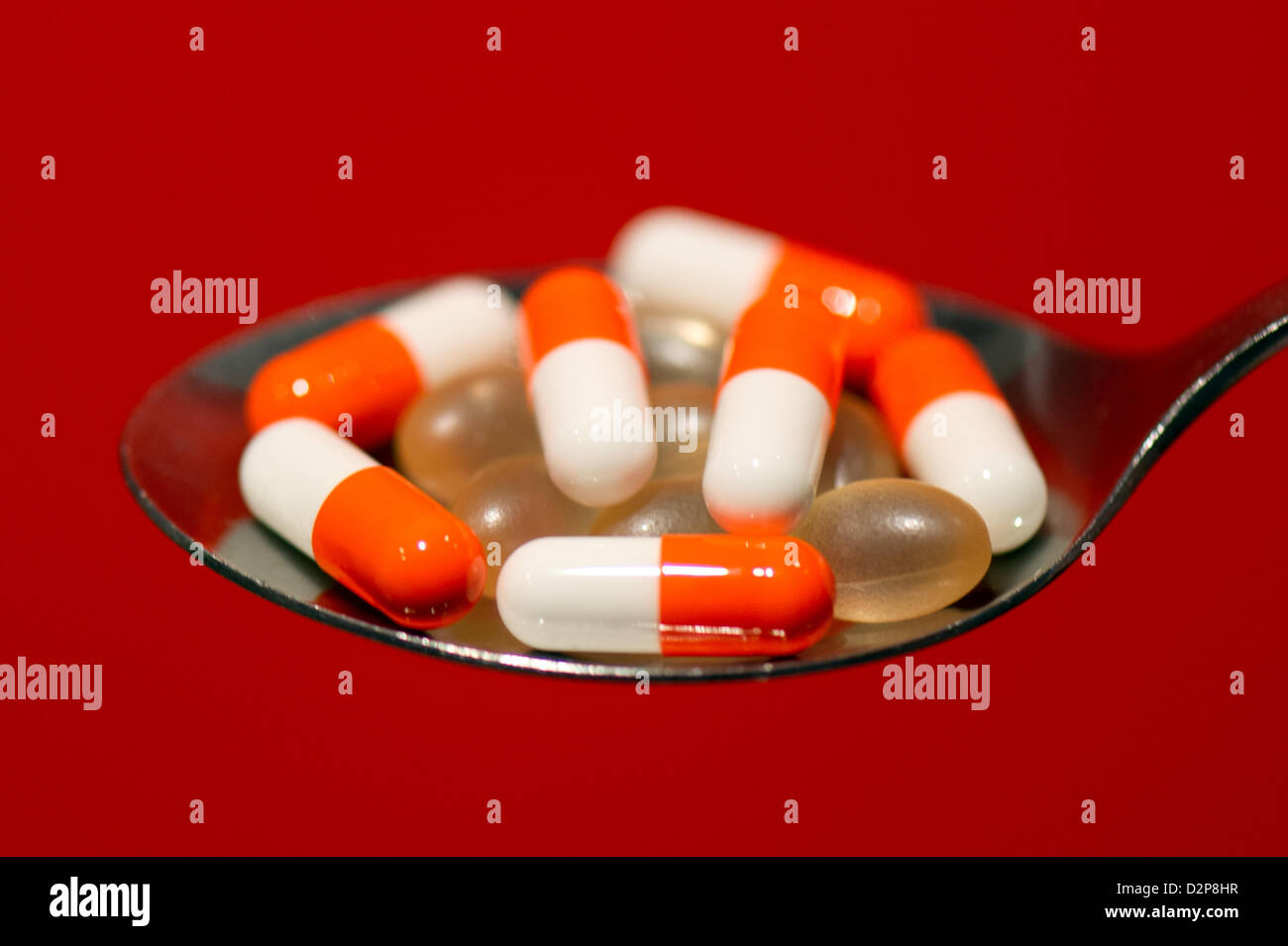 ILLUSTRATION - An illustrated picture shows two-coloured pills lying on ...