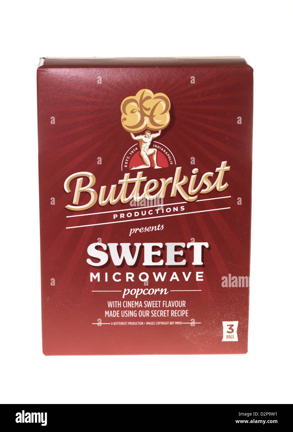 Box of Sweet Microwave Popcorn Stock Photo - Alamy