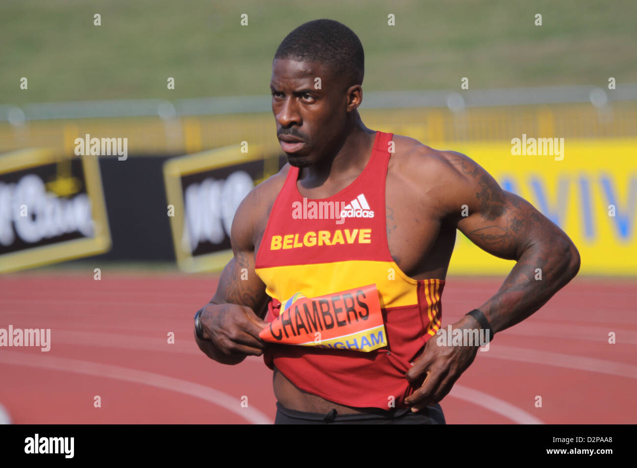 100m sprinter hi-res stock photography and images - Alamy