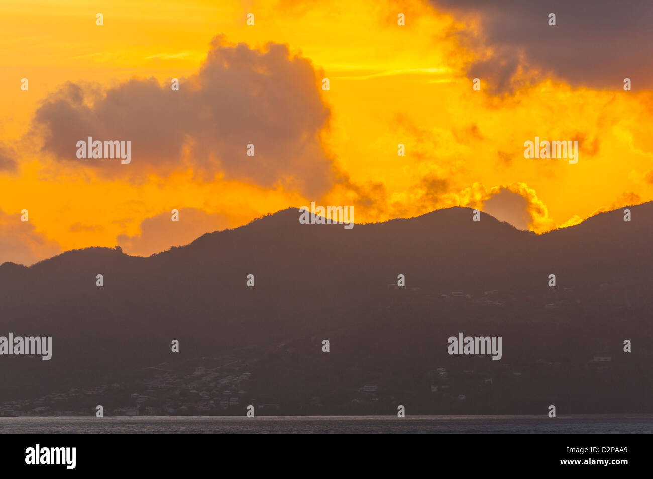 Martinique Fort de France caribbean island sunrise tropical view l ...