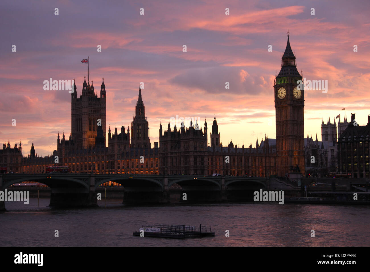 London Big Ben At Sunset Stock Photo - Alamy