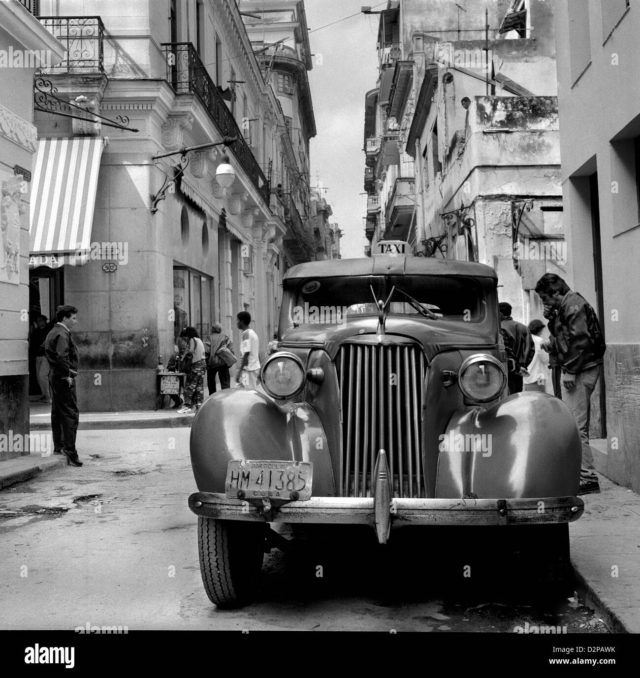 Old taxi cab Black and White Stock Photos & Images - Alamy