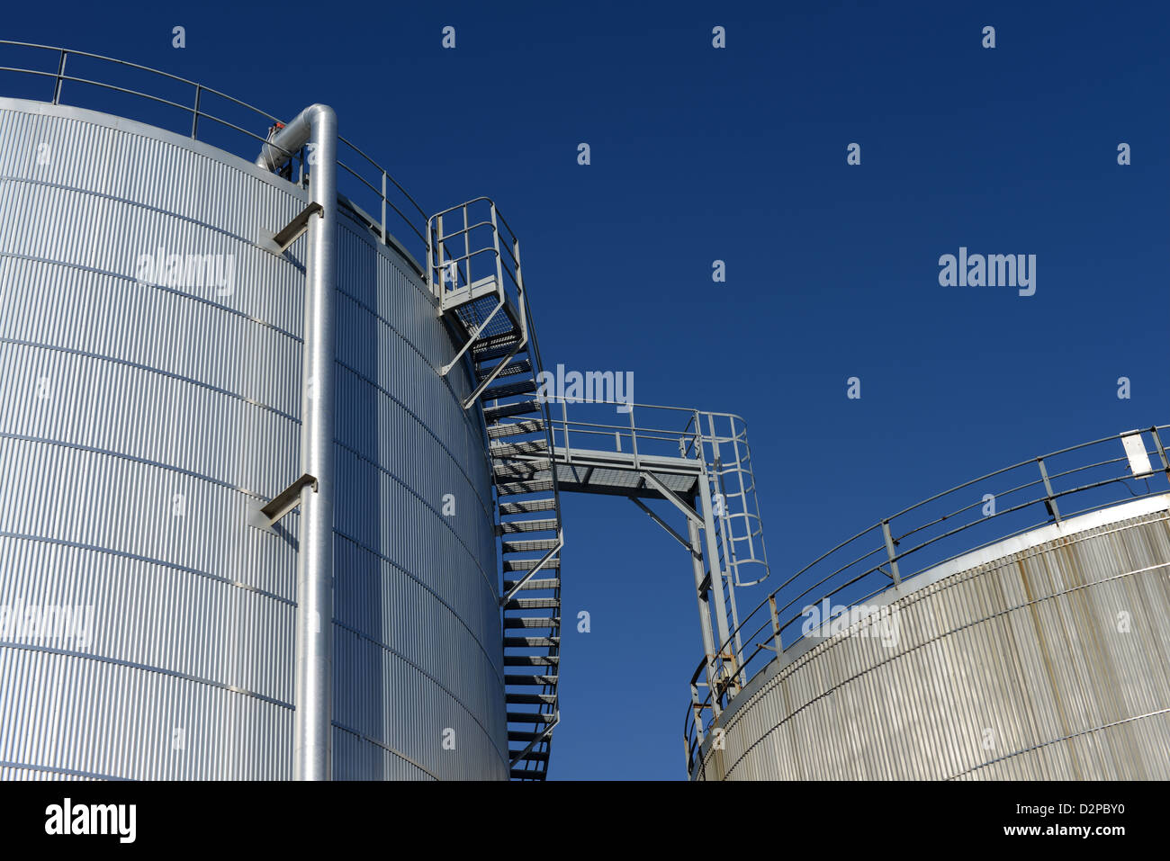 storage tanks at an industrial production plant and processing facility ...