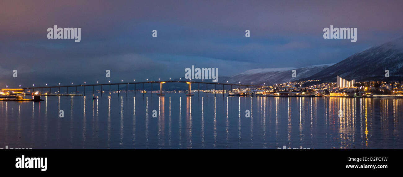 Tromso in polar night Stock Photo - Alamy