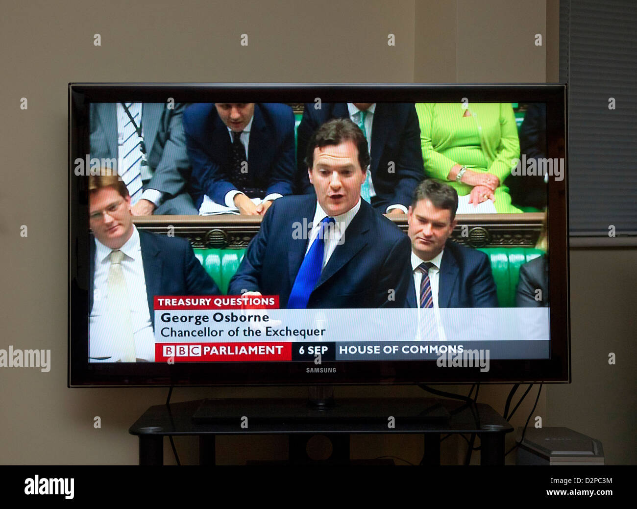 BBC Parliament TV channel showing George Osborn Stock Photo - Alamy