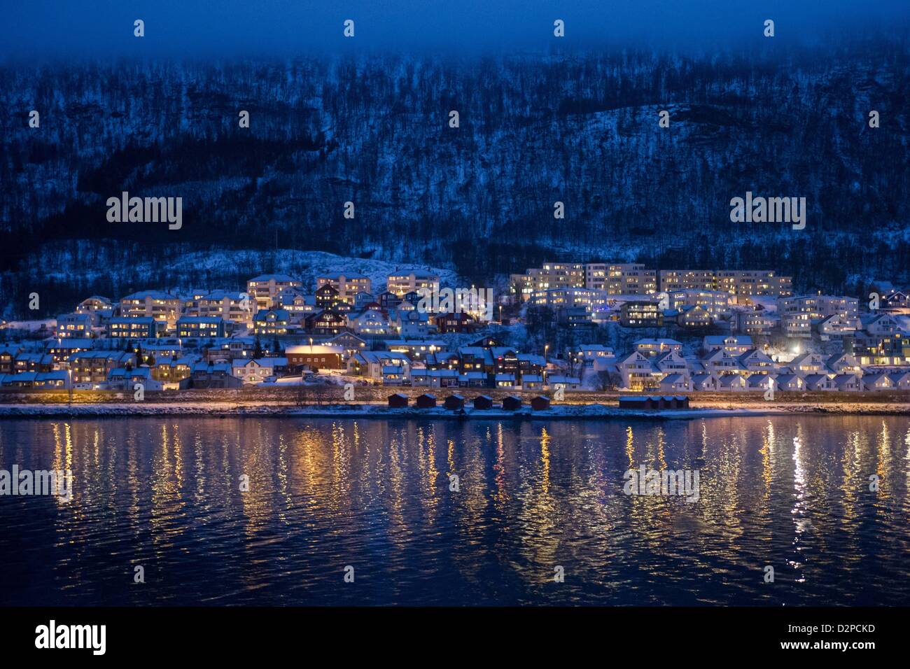 Tromso in polar night Stock Photo - Alamy