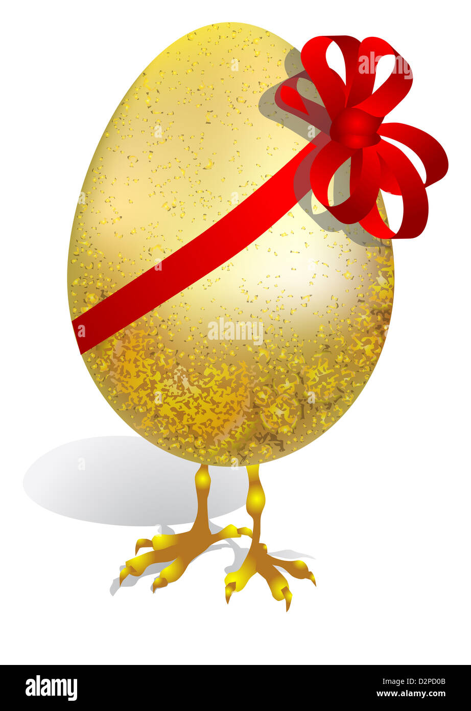 egg on legs with a ribbon isolated on white Stock Photo - Alamy