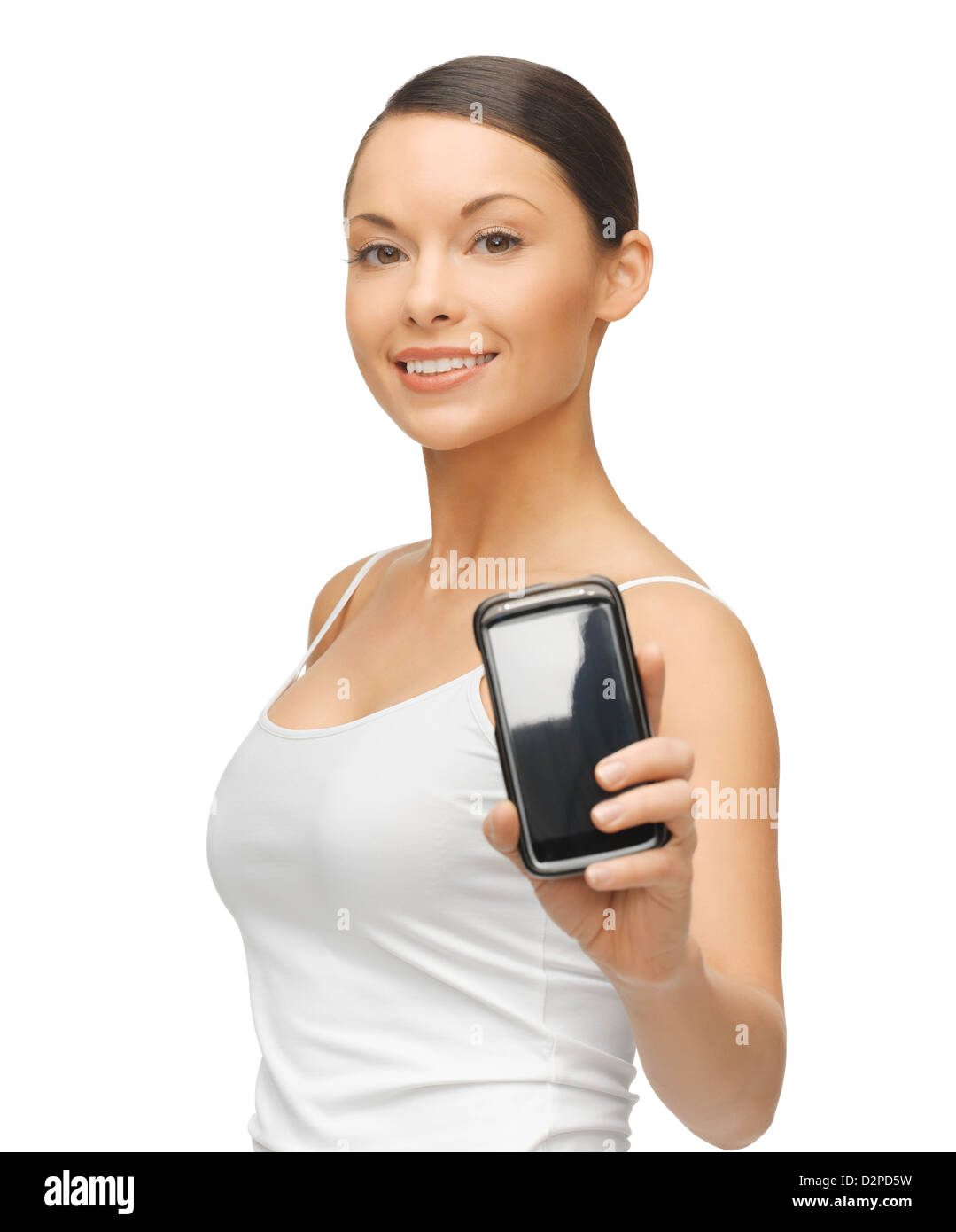 woman with smartphone Stock Photo - Alamy