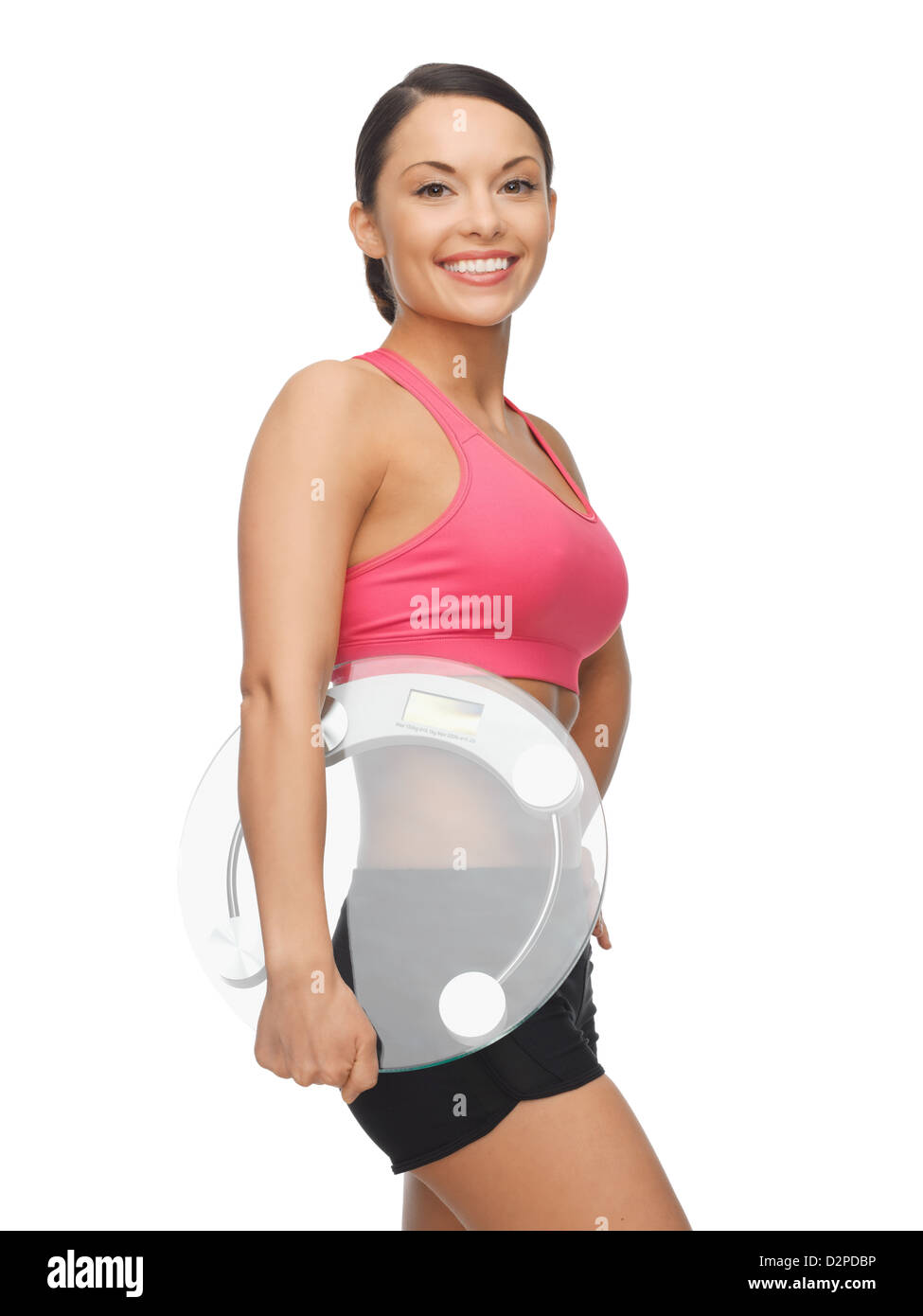 woman with scale Stock Photo - Alamy