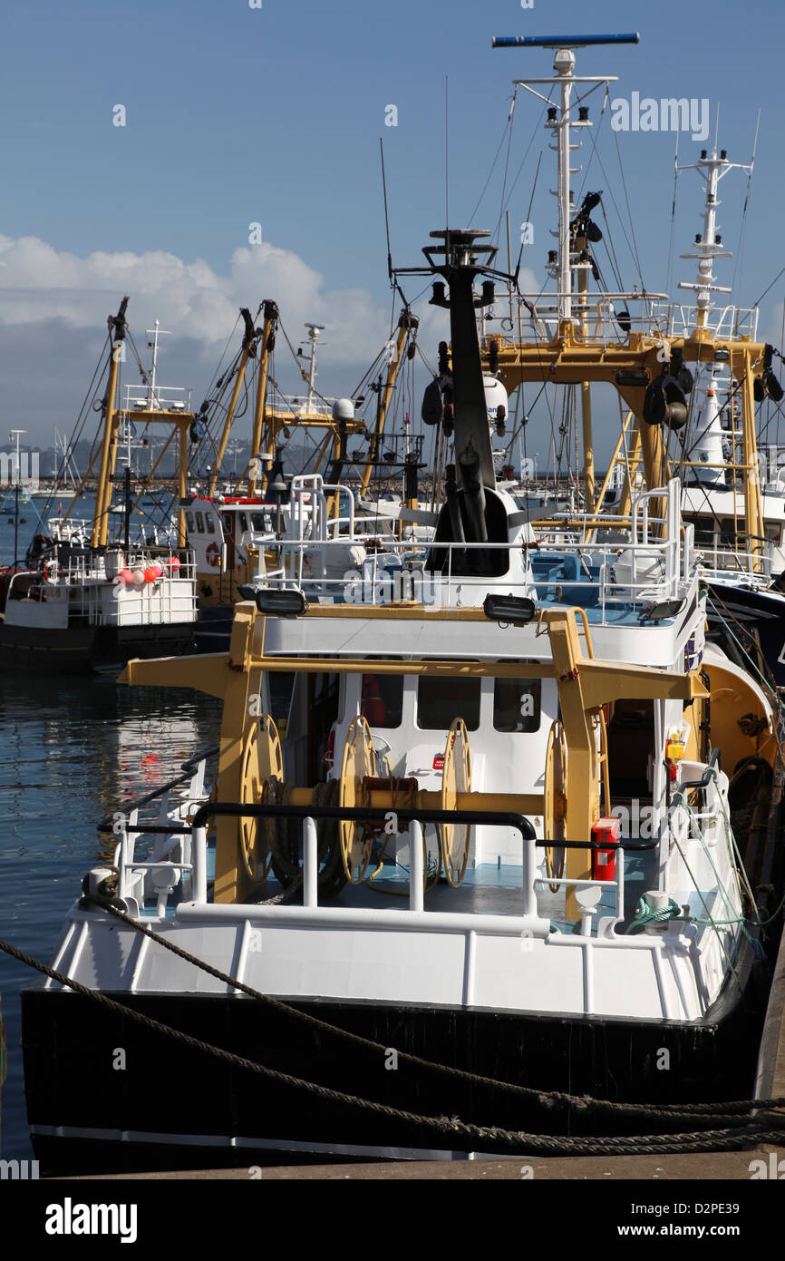Brixham fishing fleet in the harbour hi-res stock photography and ...
