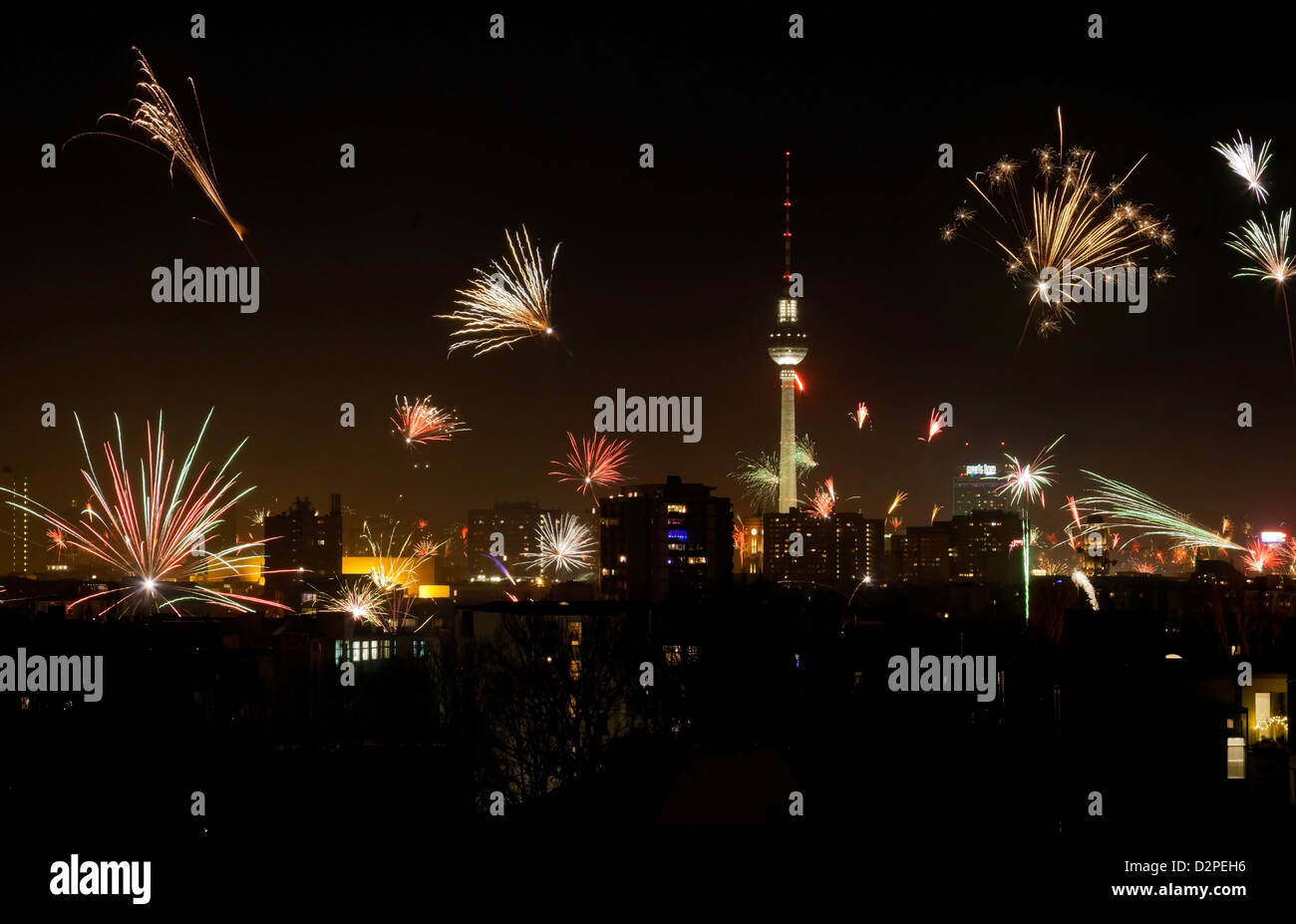 New Year's Eve Fireworks Germany High Resolution Stock Photography and ...