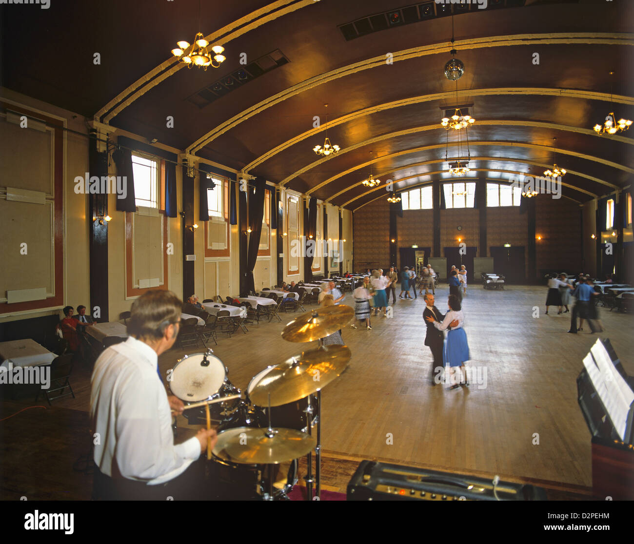 Afternoon "tea dance" in Church Stretton, Shropshire, England Stock ...