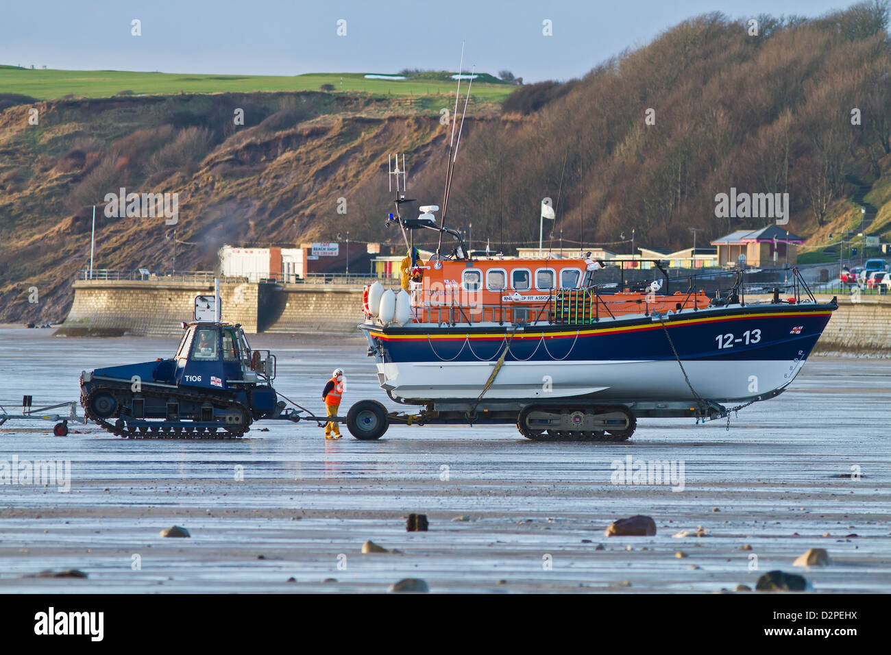 Filey lifeboat tractor put action hi-res stock photography and images ...