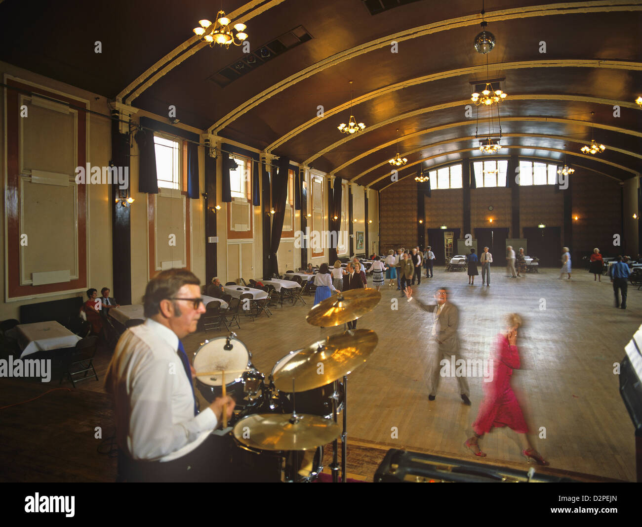 Afternoon "tea dance" in Church Stretton, Shropshire, England Stock ...