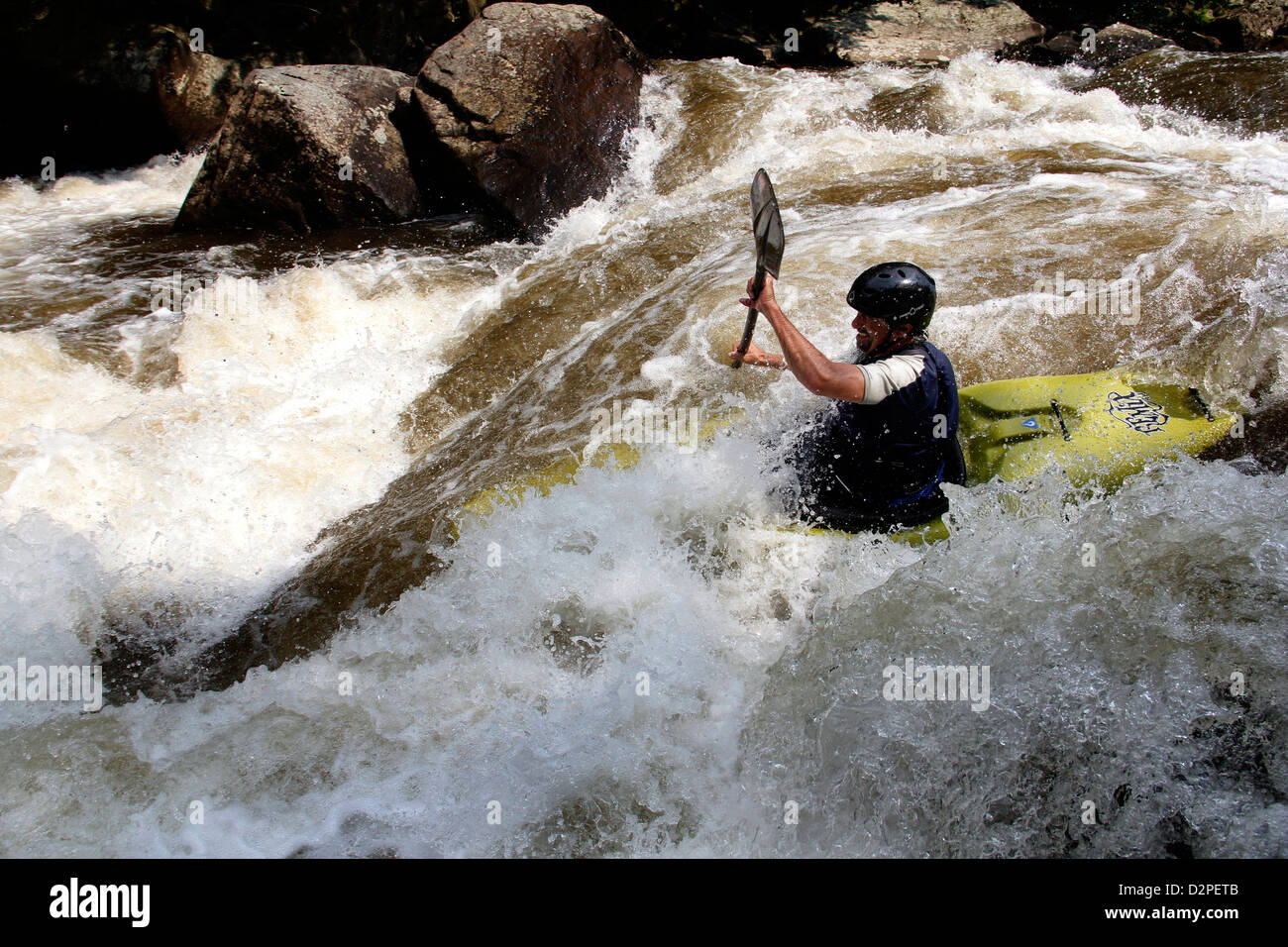 Kayaker Upper Youghiogheny River National Falls rapid Maryland ...
