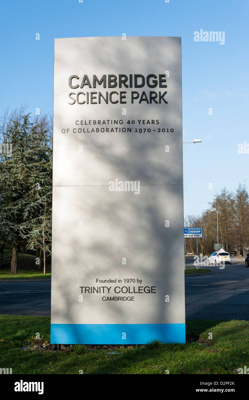 The Cambridge Science Park entrance sign Milton Road Cambridge UK ...
