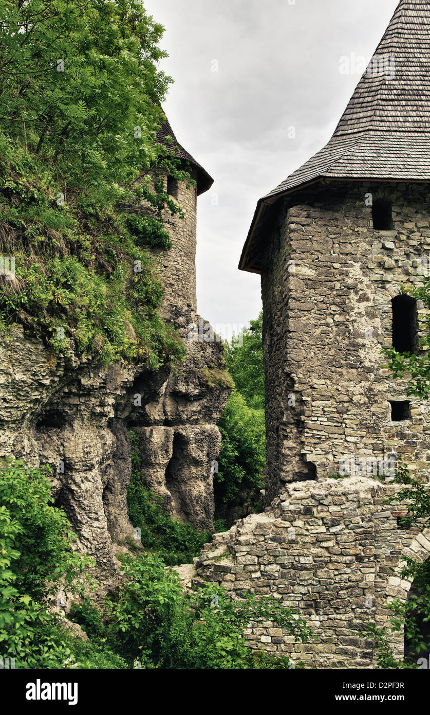 abandoned medieval castle at stormy summer day Stock Photo - Alamy