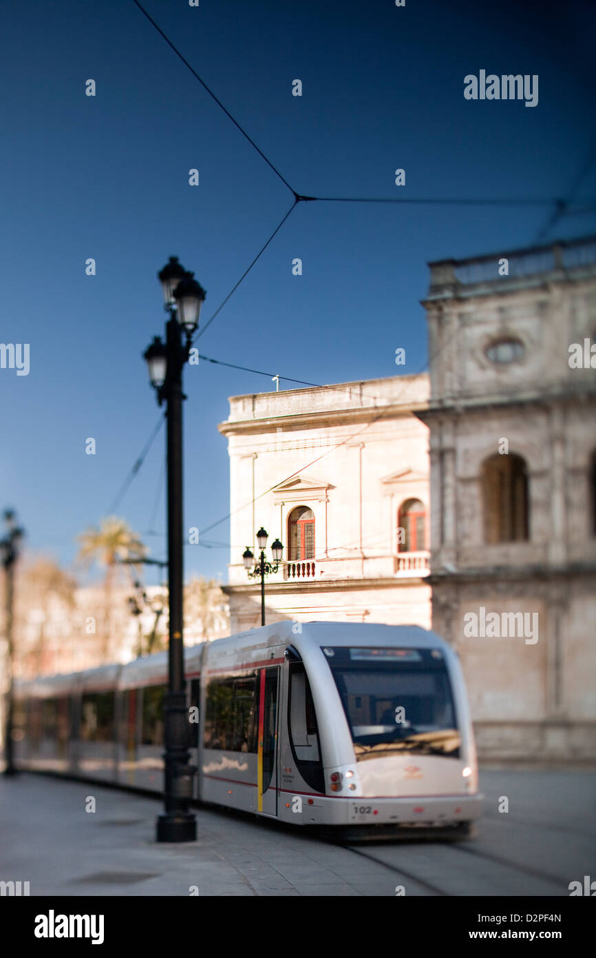 Seville, Spain, Tram in Seville Stock Photo - Alamy
