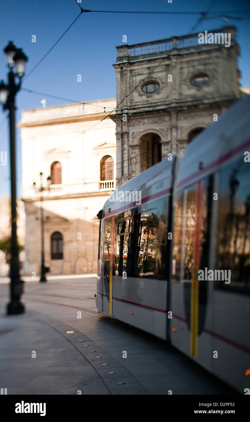 Seville, Spain, Tram in Seville Stock Photo - Alamy