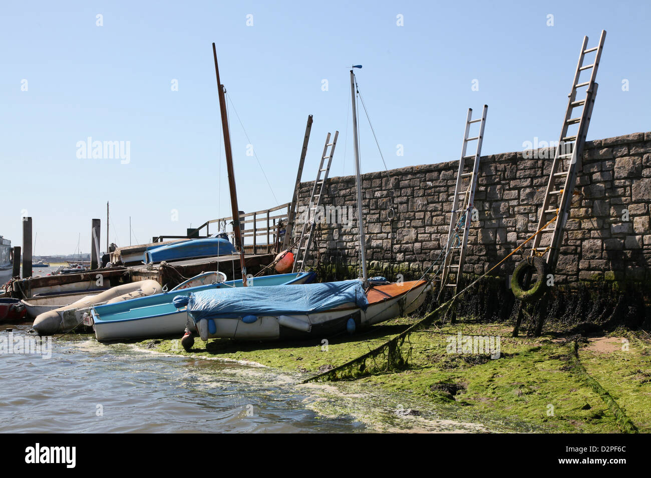 The small harbour at Keyhaven on the Solent, UK Stock Photo - Alamy