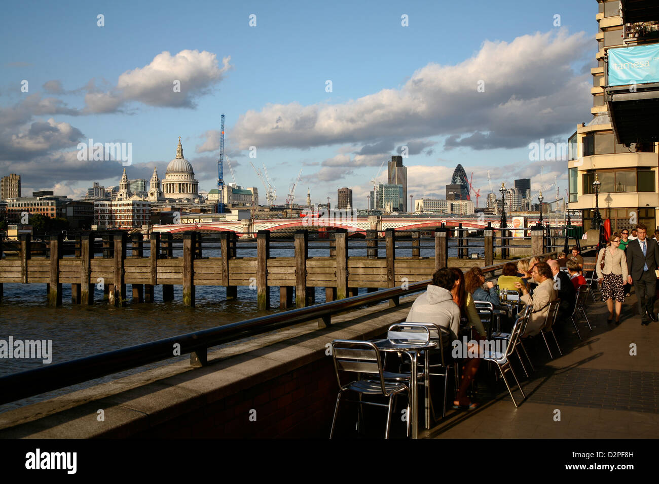 London's South Bank view of St Paul's Stock Photo - Alamy