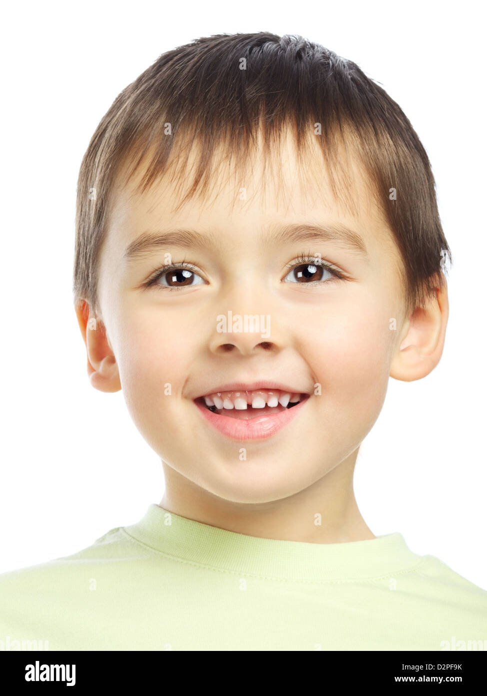beautiful smiling boy portrait, isolated on white Stock Photo - Alamy