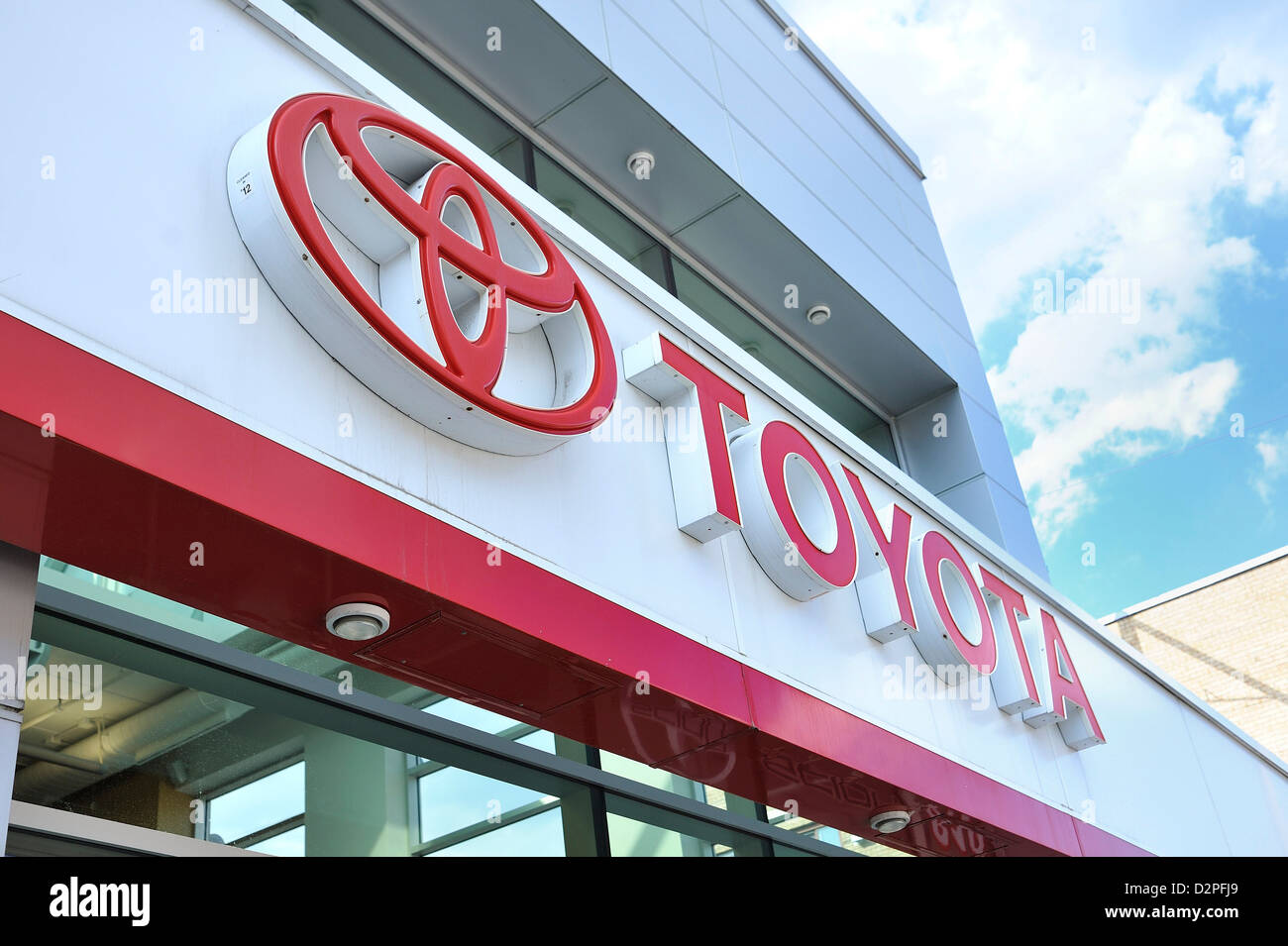 A Toyota car sign Stock Photo - Alamy