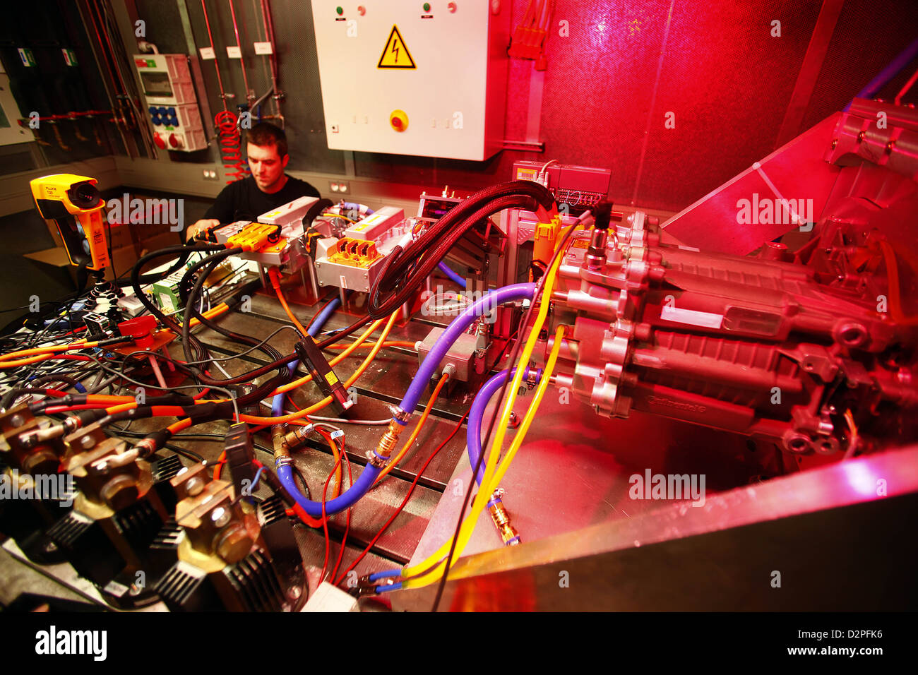 Berlin, Germany, in the laboratory, an employee at Continental Electric ...