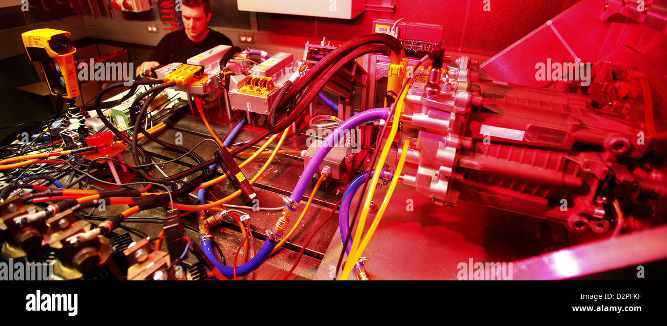 Berlin, Germany, in the laboratory, an employee at Continental Electric ...