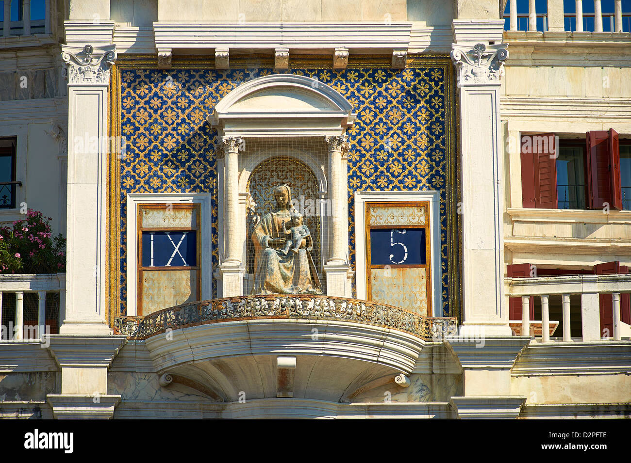 The renaissance clock tower of Torre dell' Orologio, San Marco district ...