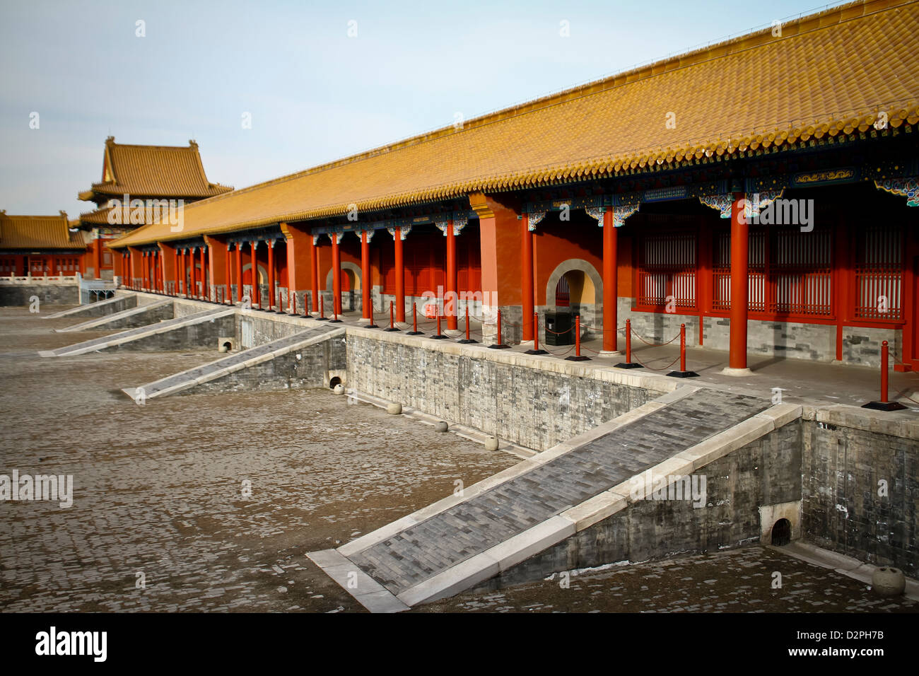 Gallery at Imperial Palace of Forbidden City in Beijing China Stock ...