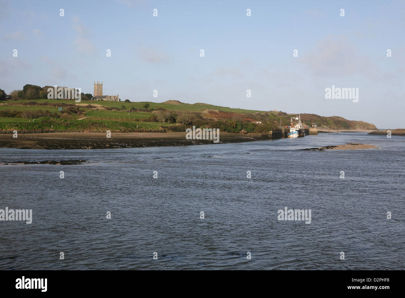 Hayle Quay towards Lelant Cornwall Stock Photo - Alamy